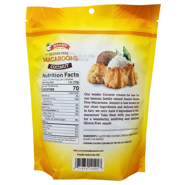 Jennies Macaroons Coconut - 8oz. - Healthy Heart Market