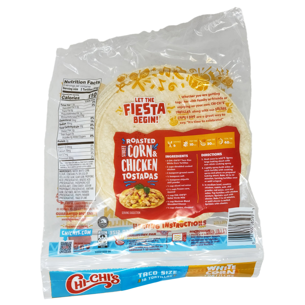 Chi-Chi's White Corn Taco Style Tortillas - 16oz - Healthy Heart Market