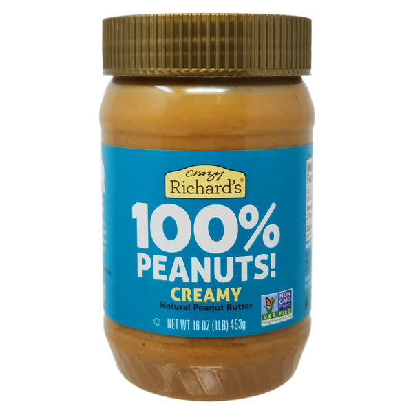 Crazy Richard's 100% Peanuts Creamy Peanut Butter - 16oz. – Healthy ...