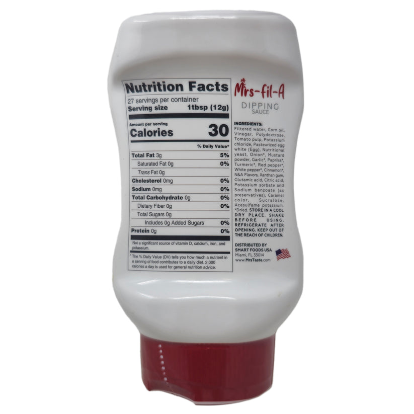 Mrs. Taste Zero Sodium Mrs-Fil-A Dipping Sauce - 11.43oz. – Healthy ...