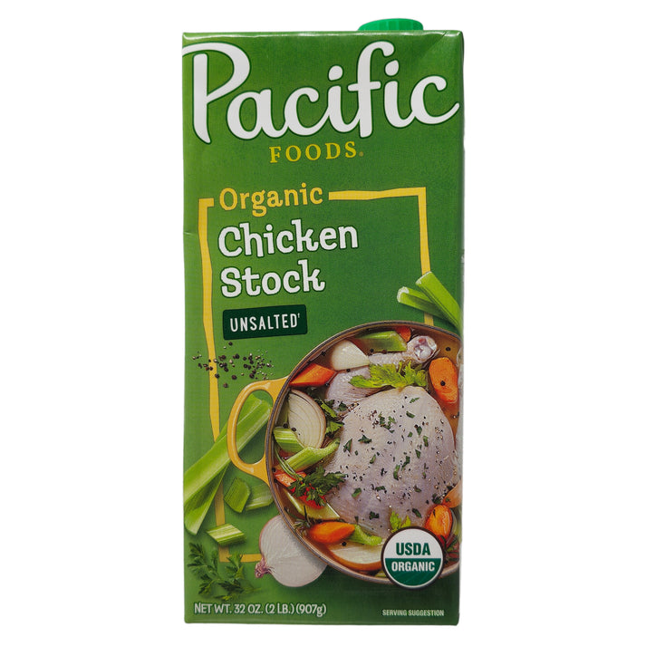Pacific Organic Unsalted Chicken Stock - 32 oz. – Healthy Heart Market
