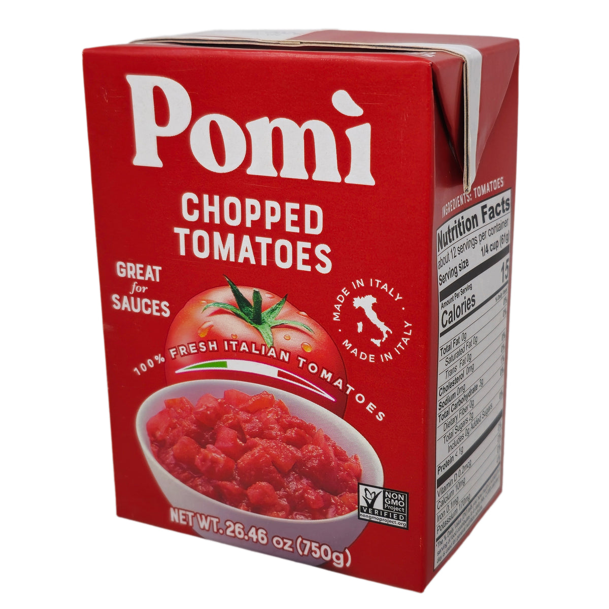 Pomi No Sodium Added Chopped Tomatoes- 26oz. - Healthy Heart Market