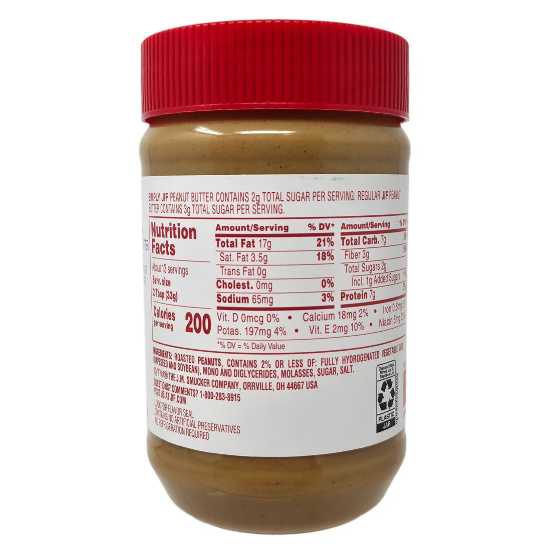 Simply Jif Creamy Peanut Butter - 15.5oz. – Healthy Heart Market