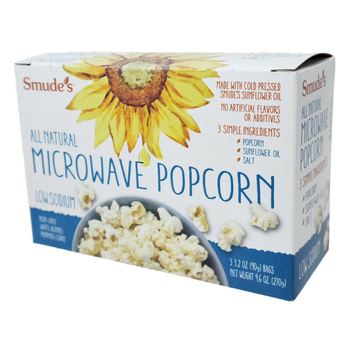 Smude's Low Sodium Microwave Popcorn - 3 Pack - Healthy Heart Market