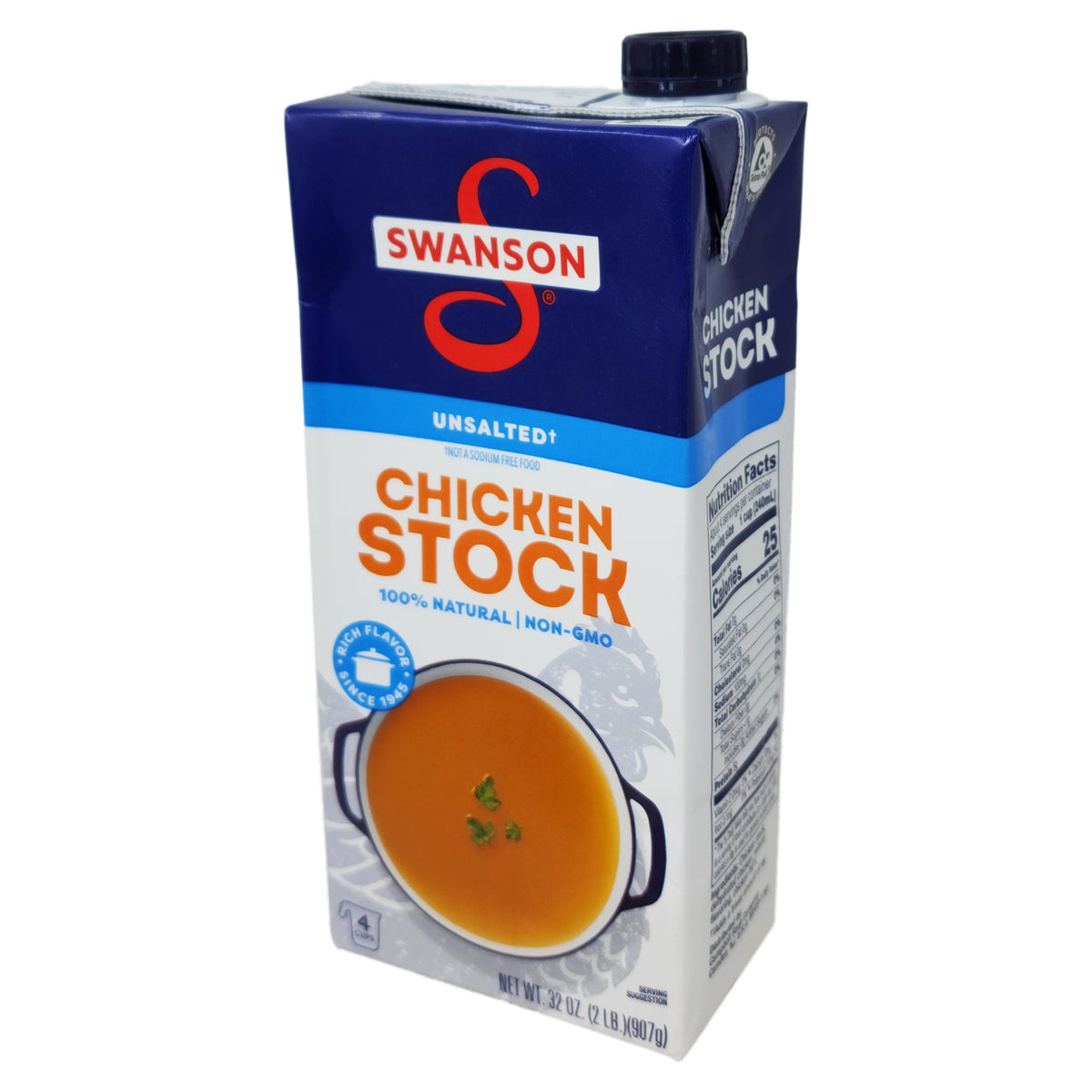Swanson's Unsalted Chicken Stock - 32oz. - Healthy Heart Market