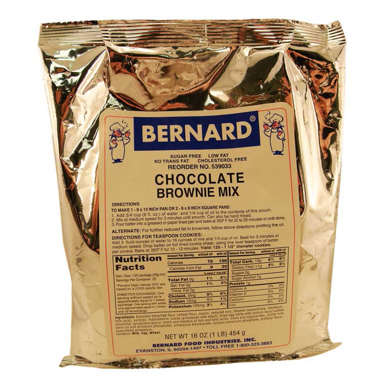 Bernard Chocolate Brownie Mix, Low Sodium - Healthy Heart Market