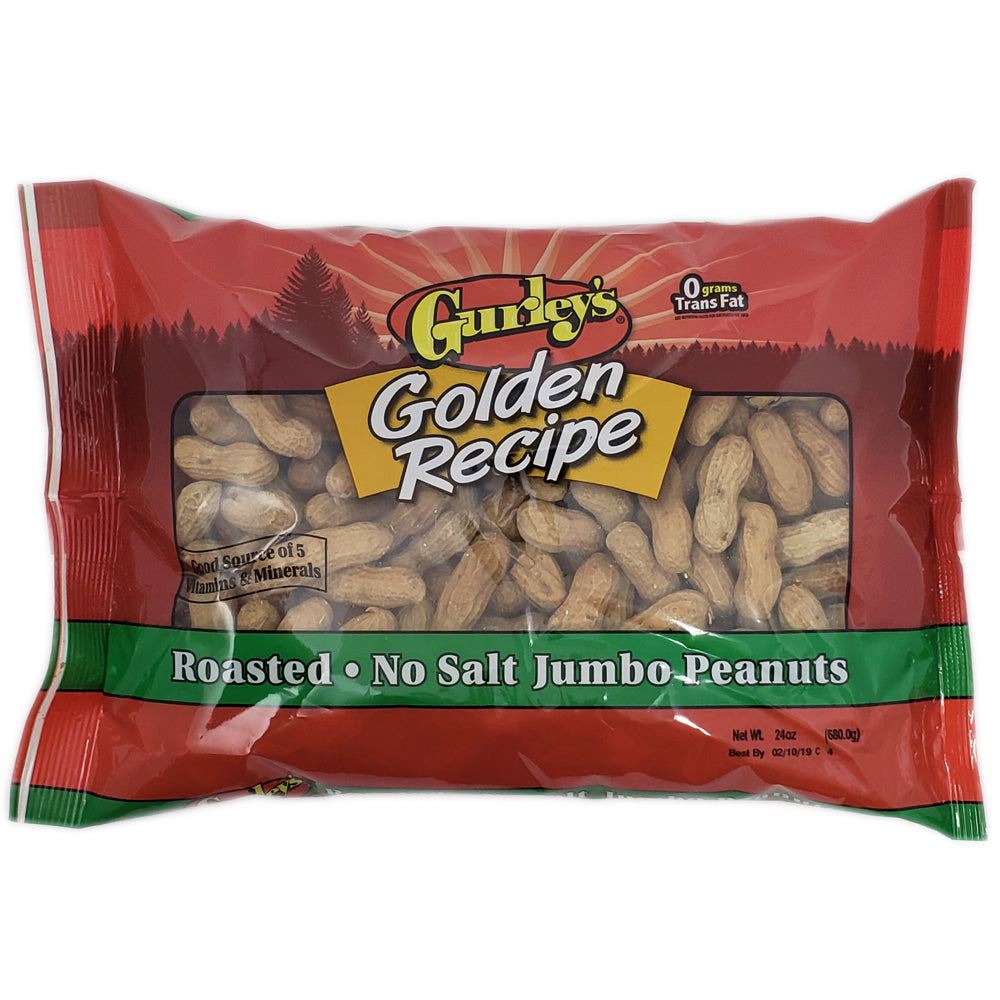 Gurley's No Salt Added Roasted Jumbo in the Shell Peanuts - 24oz ...