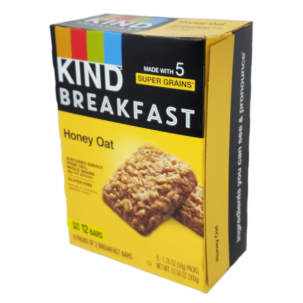 6 Pack - Kind Breakfast Bars Honey Oat - 10.58 oz - Healthy Heart Market