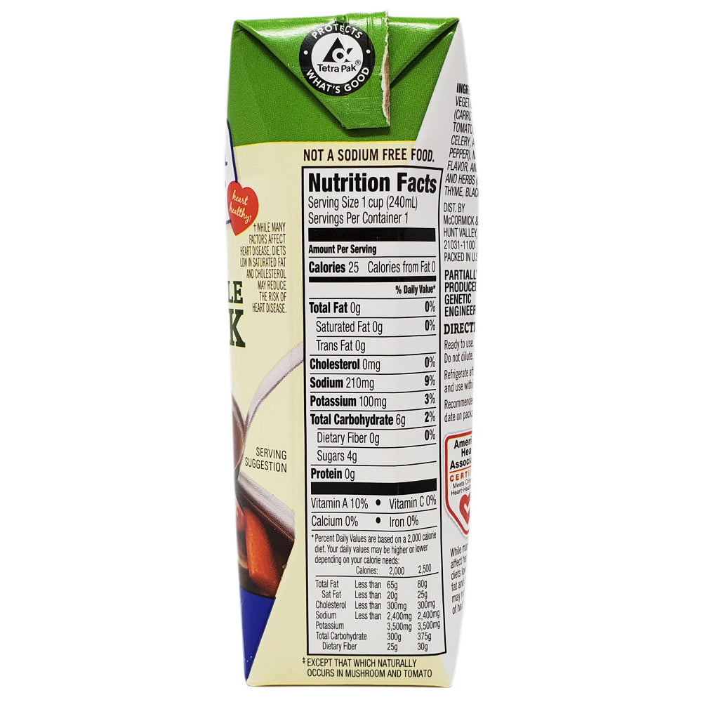 Kitchen Basics Unsalted Vegetable Broth - 8.25 oz. - Healthy Heart Market