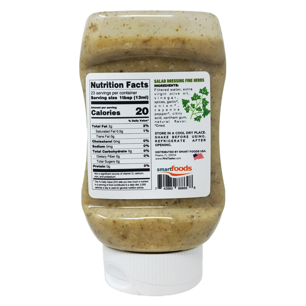 Mrs. Taste Zero Sodium Fine Herbs Salad Dressing - 10oz. - Healthy ...