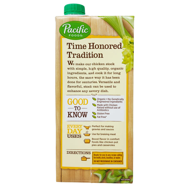 Pacific Organic Unsalted Chicken Stock - 32 oz. - Healthy Heart Market