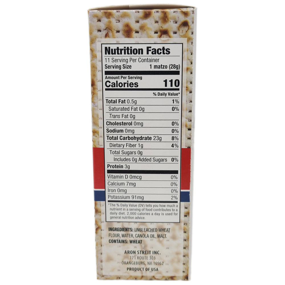 Streit's Unsalted Matzos-11 oz. - Healthy Heart Market