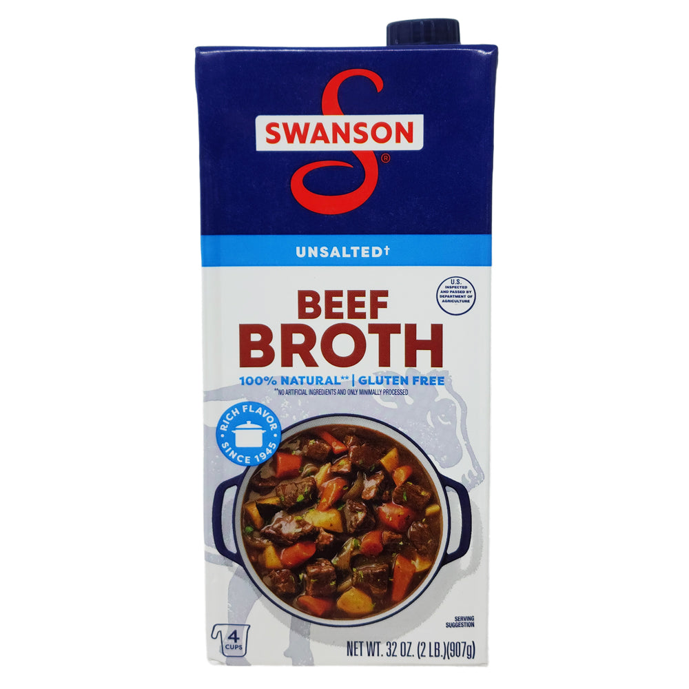 Swanson's Unsalted Beef Broth - 32oz. - Healthy Heart Market